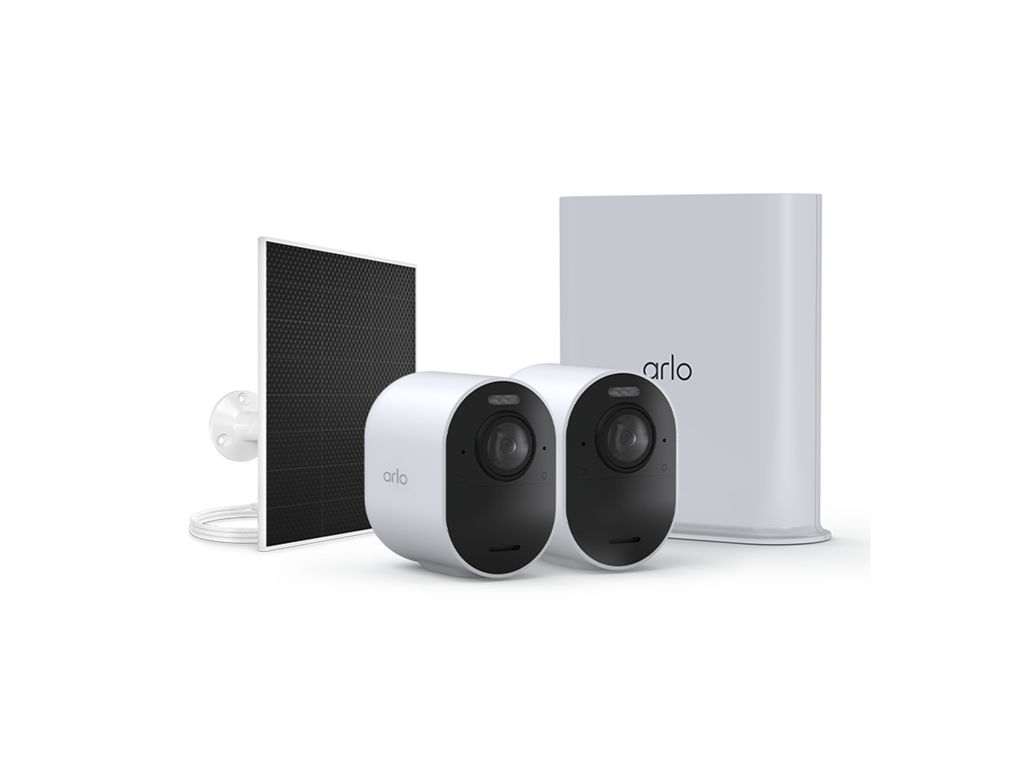 The Ultra 2 - 2 Camera Kit & Solar Panel Starter Bundle | White | Arlo